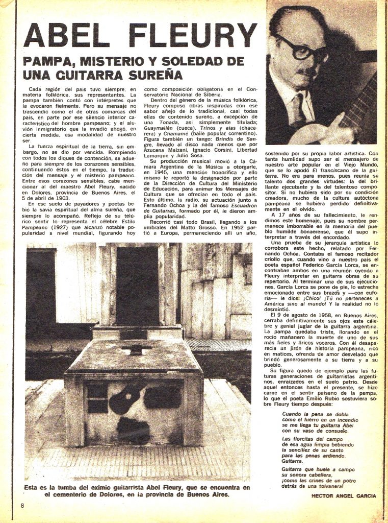 Abel Fleury – Revista Folklore
