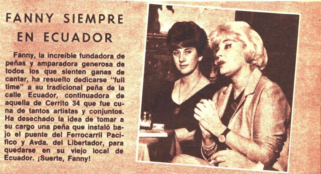 La Peña de Fanny – Revista Folklore