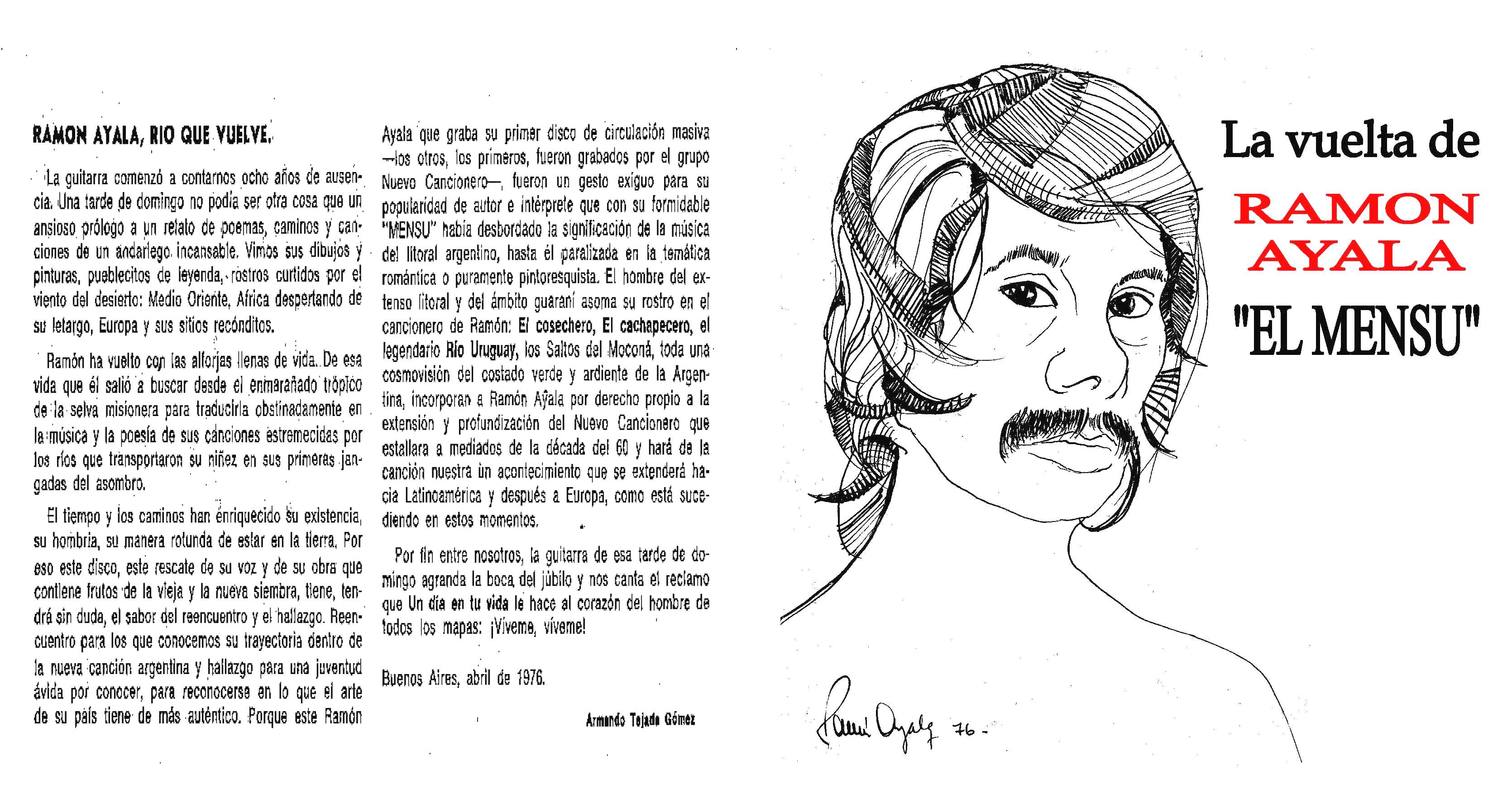 Ramón Ayala “El Mensú” – Revista Folklore