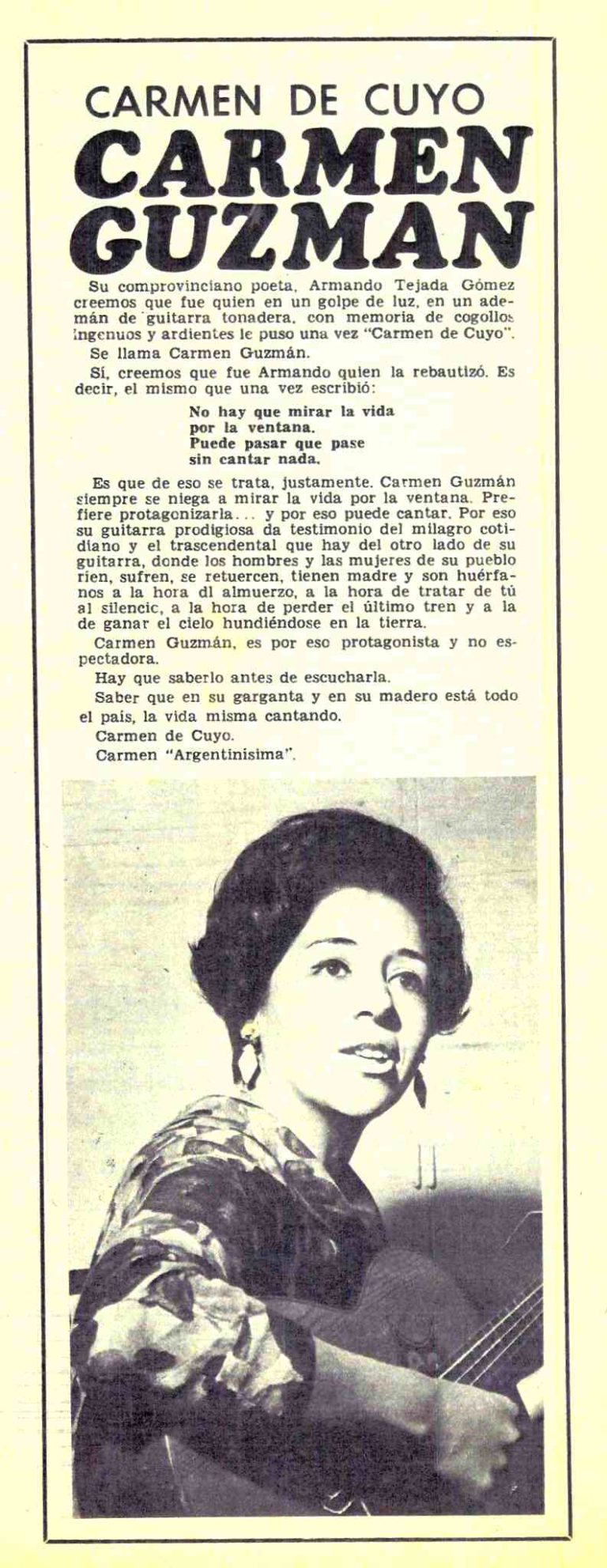Carmen Guzmán – Revista Folklore