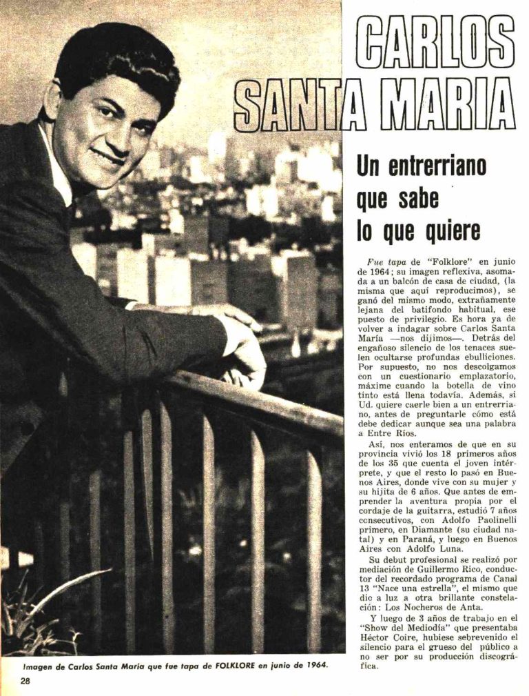 Carlos Santa María – Revista Folklore