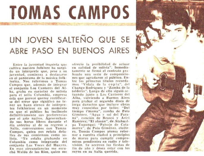 Tomás “Tutú” Campos – Revista Folklore